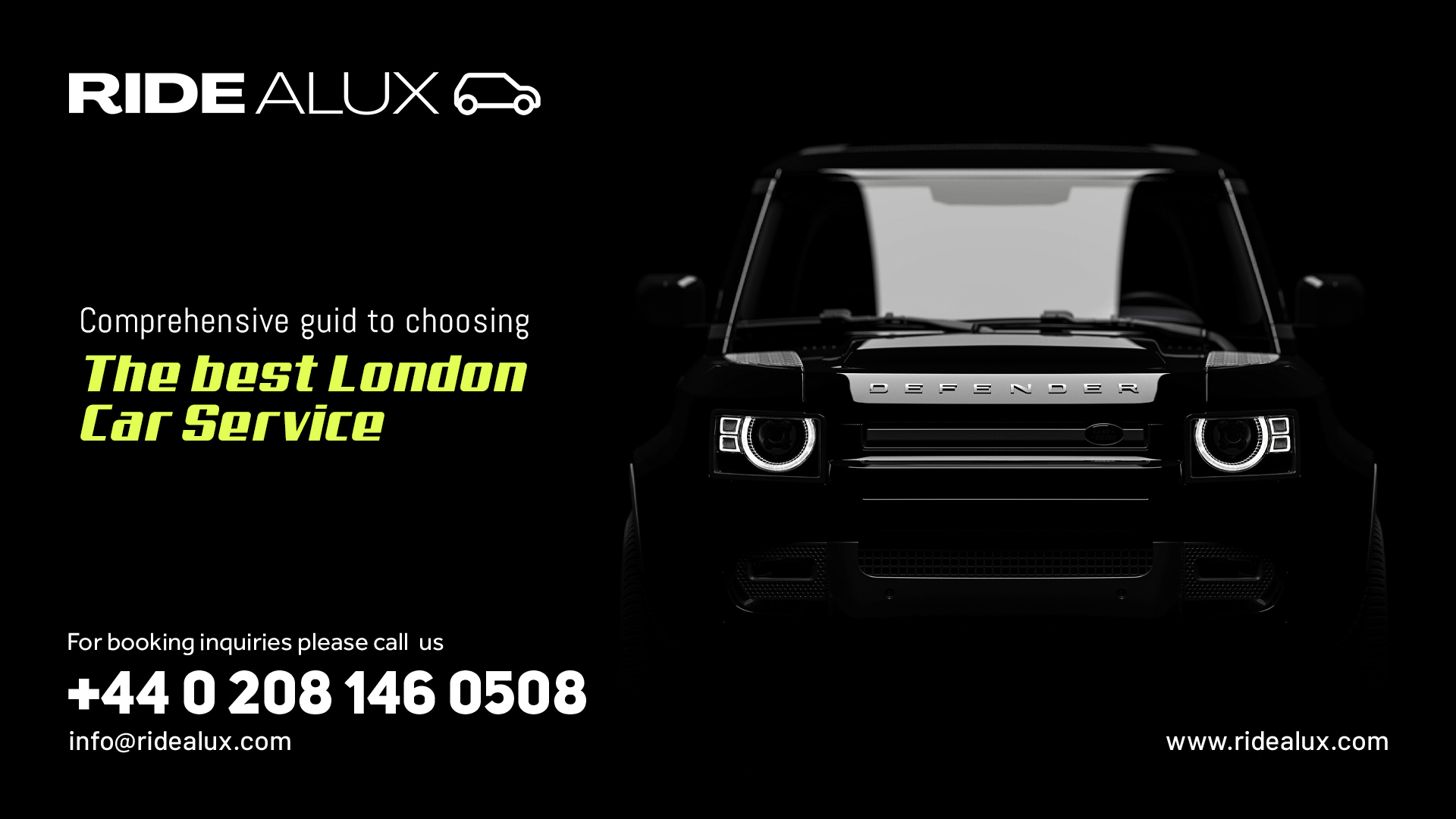 Comprehensive Guide to Choosing the Best London Car Service - RIDEALUX